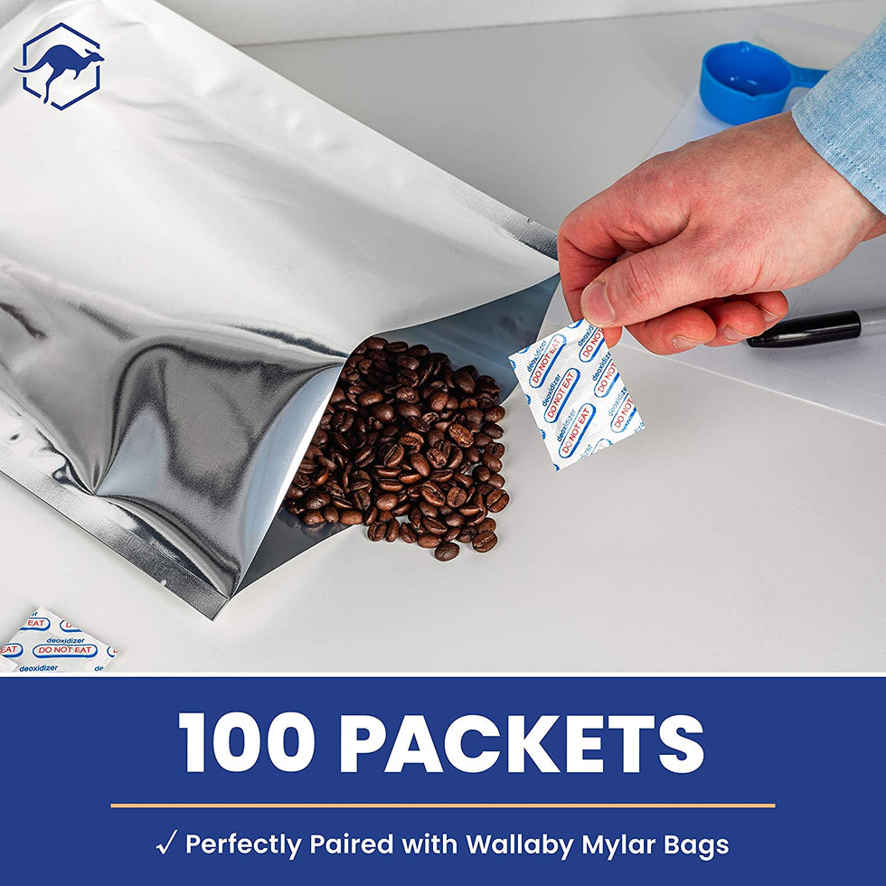300-500cc Oxygen Absorber Packets | Best for Food Storage in Mylar Bags ...