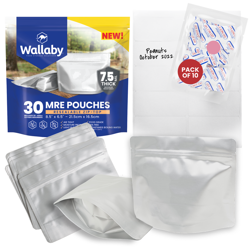 Heal Sealable Mylar Bags with Zipper Seal | MRE Zip Lock Bags for Sale ...