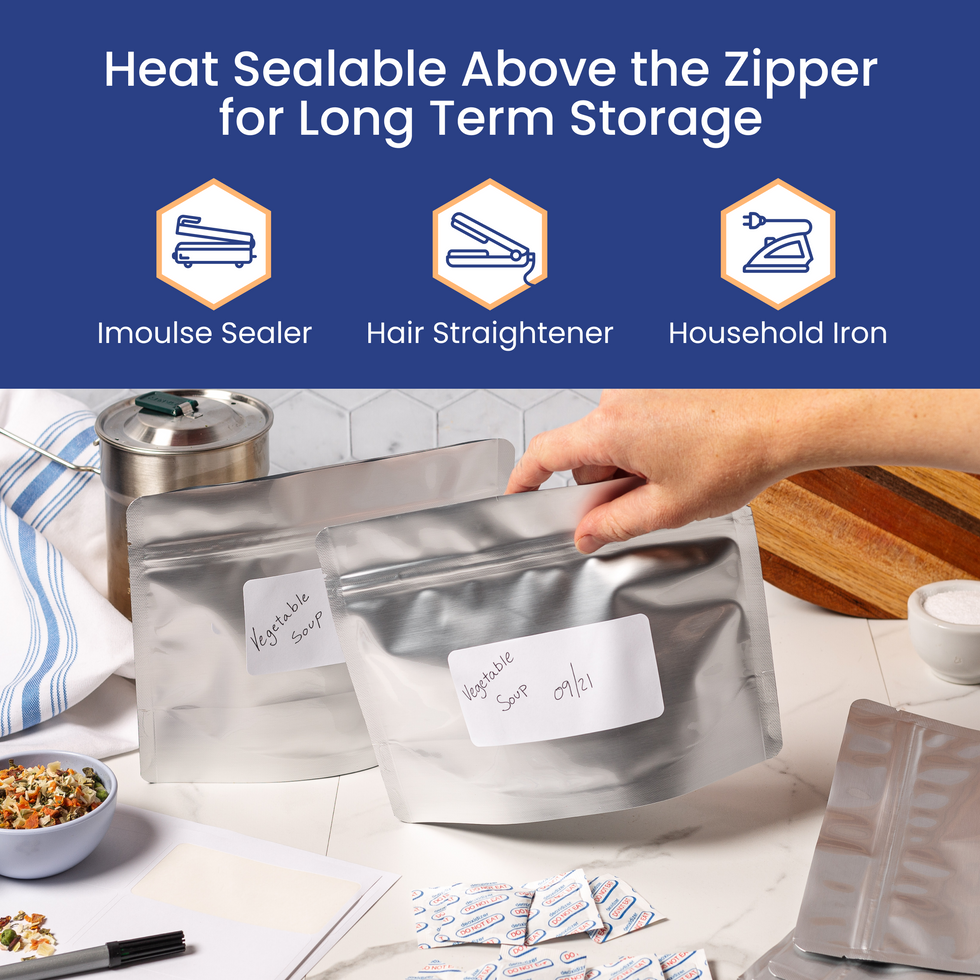 Heal Sealable Mylar Bags with Zipper Seal | MRE Zip Lock Bags for Sale ...