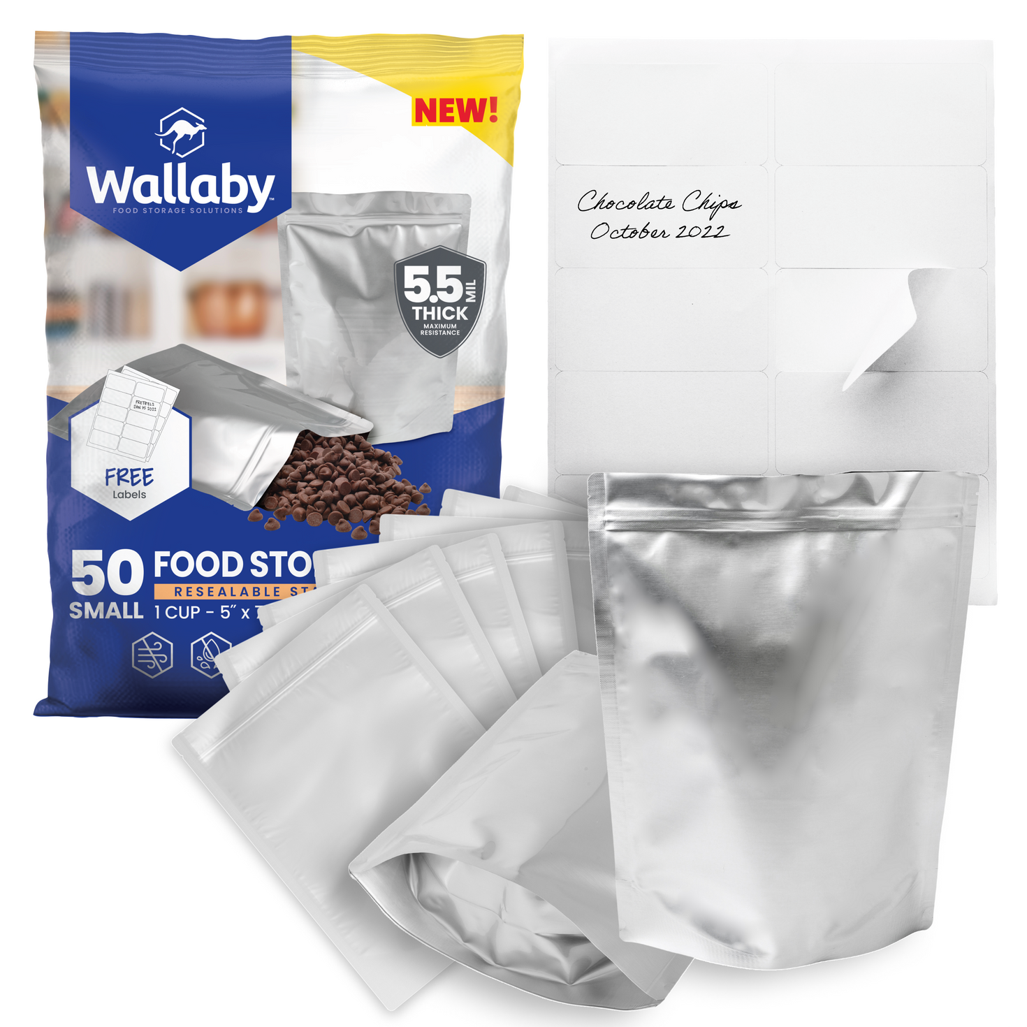 Gusset Mylar Bags & Sticker Labels – Wallaby Goods